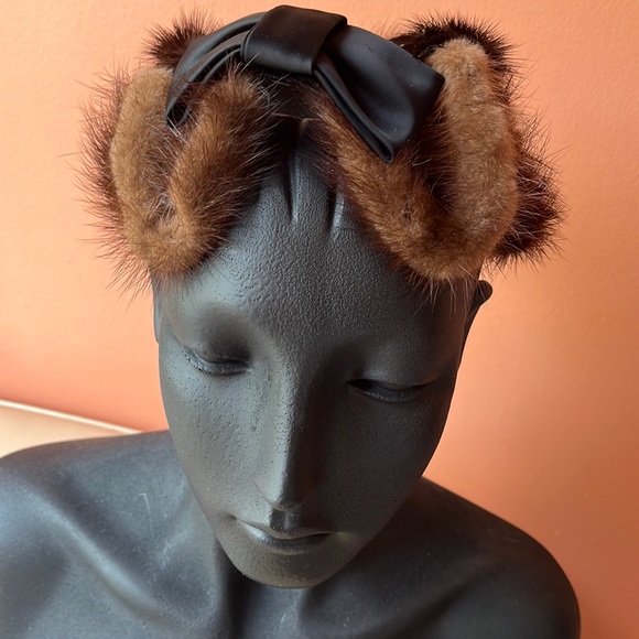 Accessories | Vintage Genuine Mink Fur Crown Hat Headpiece | Poshmark